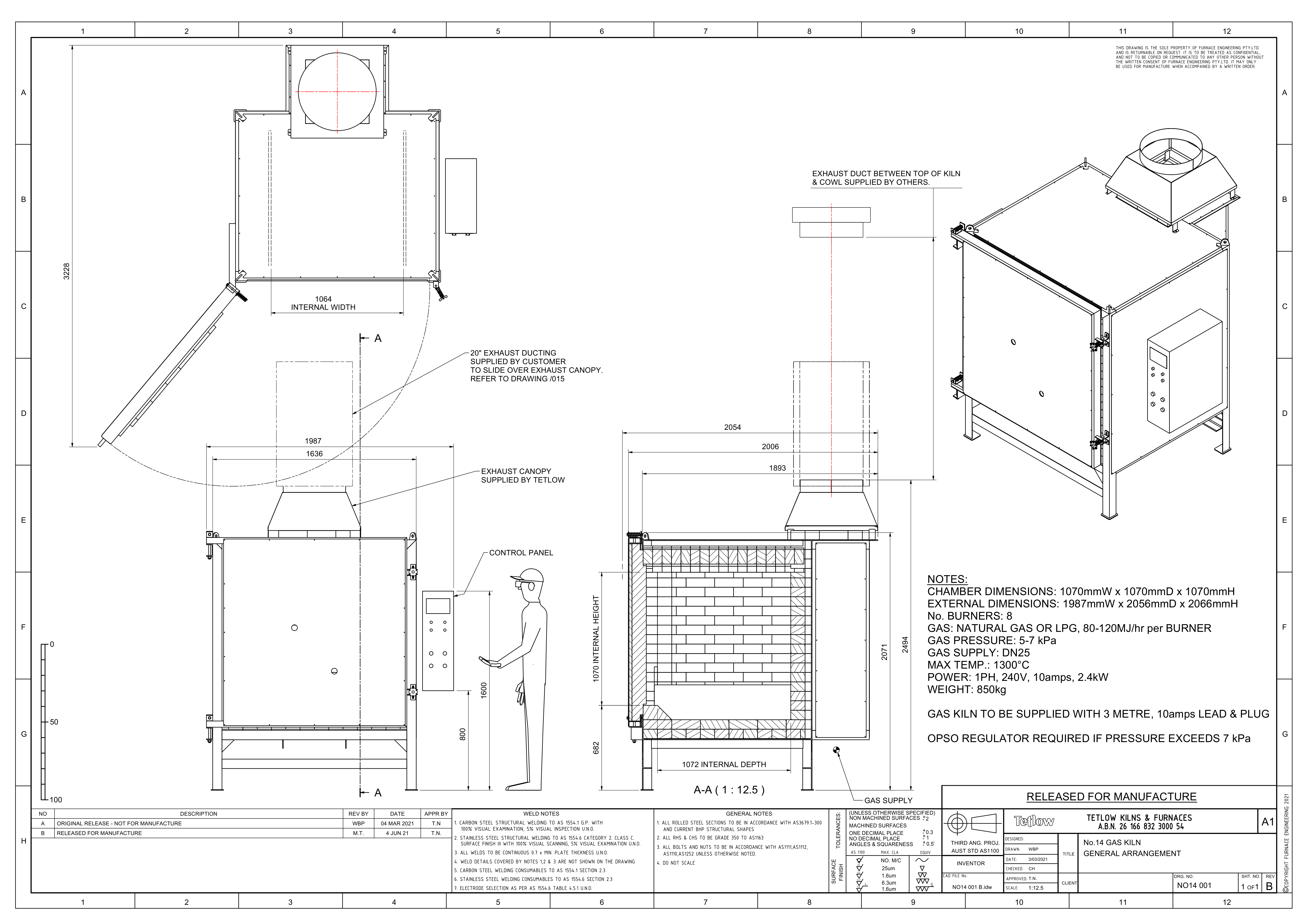 Gas Kiln Plans Mini Gas Test Kiln — Deiniol Williams Ceramics